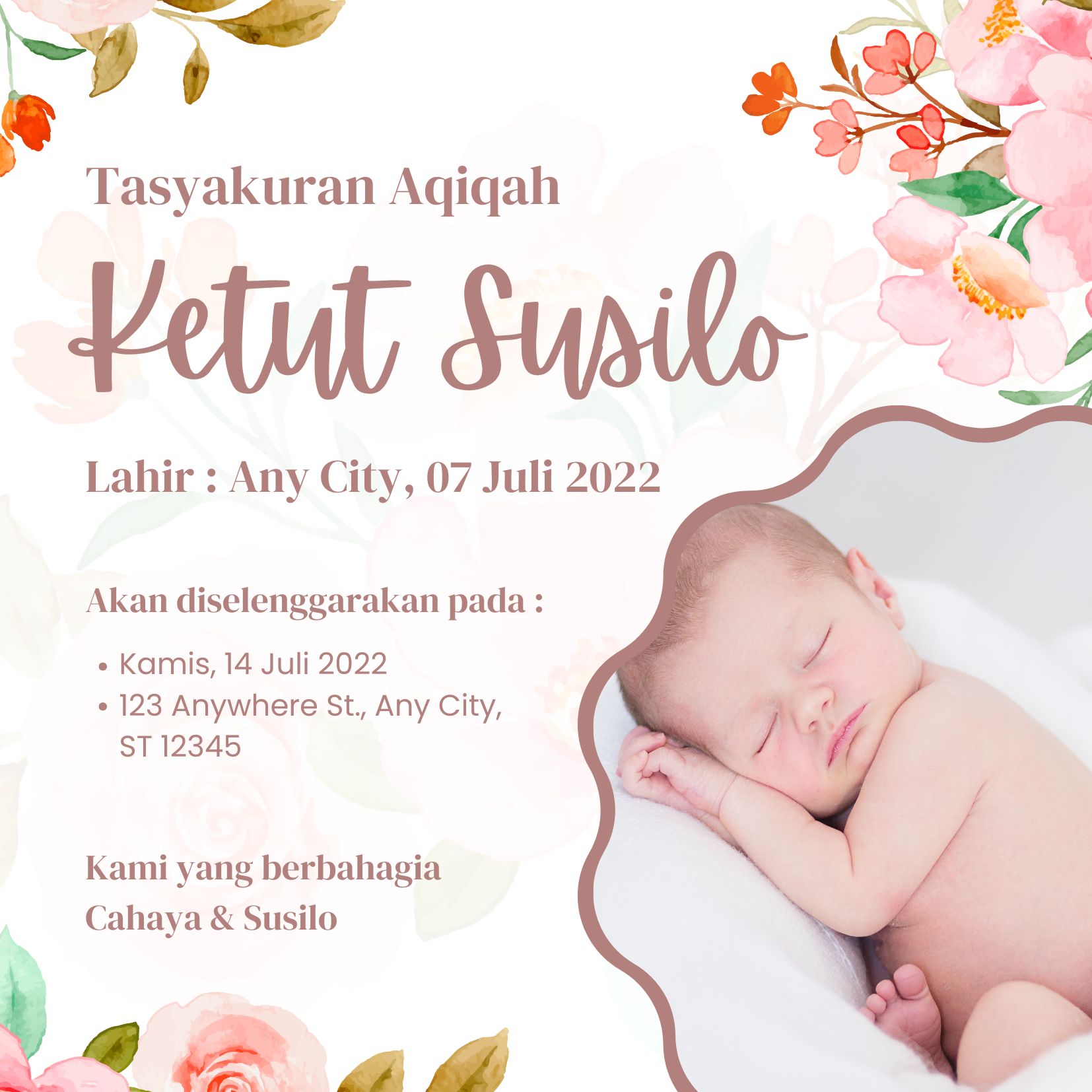 Download Template Kartu Ucapan 28 Selamat Aqiqah Pink Gratis Download Template Kartu Ucapan 28 Selamat Aqiqah Pink Gratis